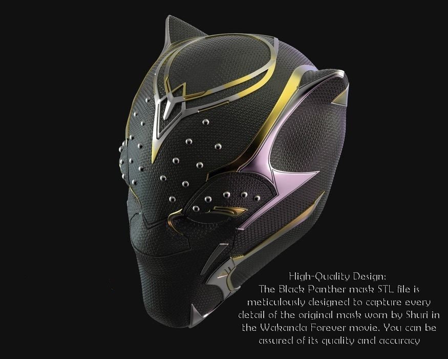 Shuri Black Panther Mask - Digital Download STL 3D Printing | Cosplay ...