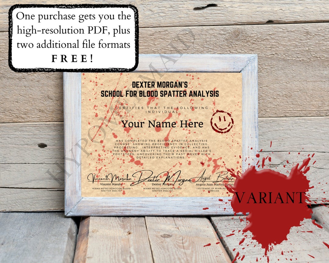 Dexter Blood Spatter Analysis