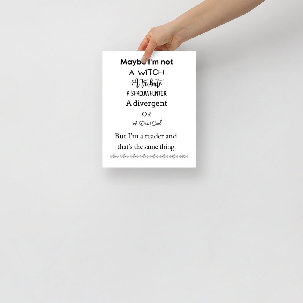 I'm a Reader Poster Gift for Book Worm Love for Reading Divergent ...