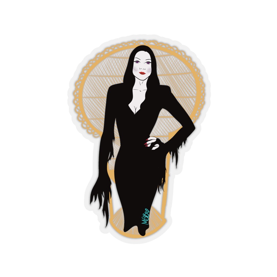 Morticia Addams Sticker | Addams Family Witchy Sticker | Water Bottle ...