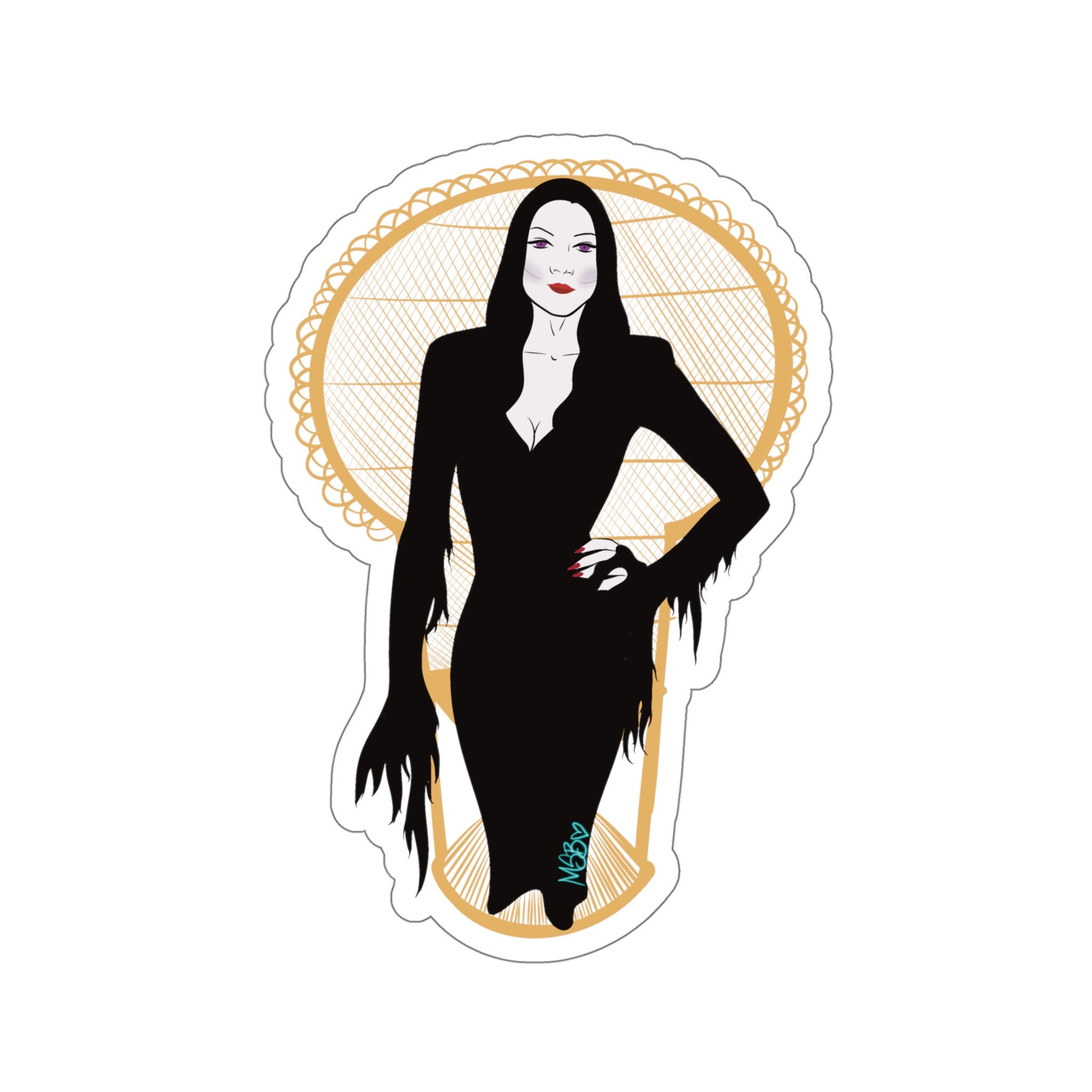 Morticia Addams Sticker Addams Family Witchy Sticker Water Bottle Queen ...