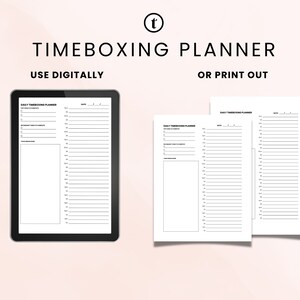 Time Box Planner | Time Blocking Planner Page, Daily Time Box, Time Box ...