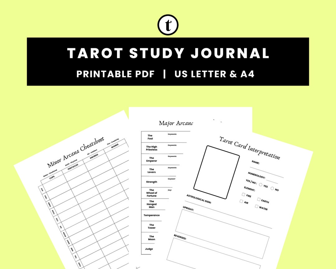 Tarot Journal | Tarot Study | Tarot Notes | Tarot Cheatsheet DIY ...