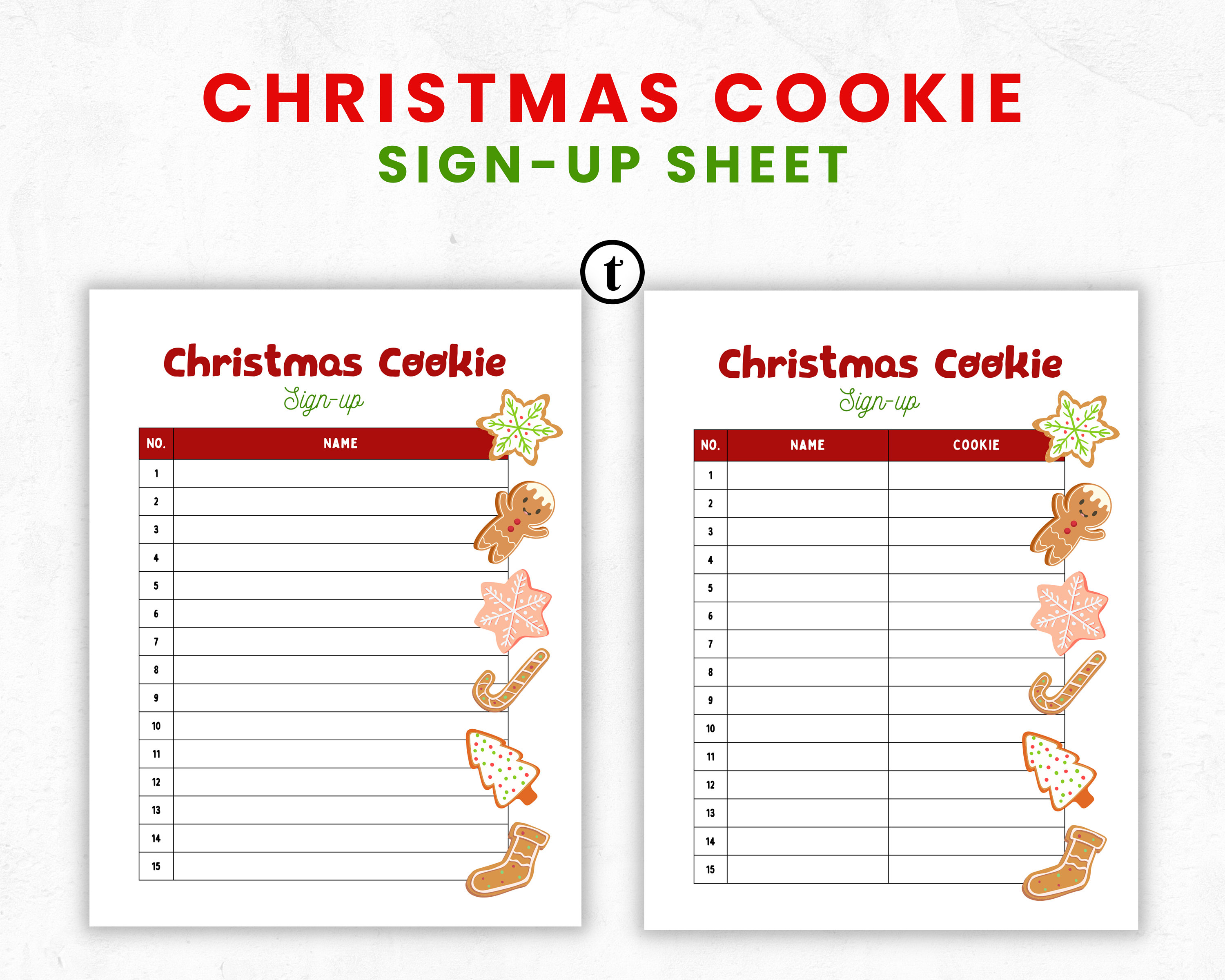 Christmas Cookie Sign up | Gift Exchange Sign up Sheet, Holiday Cookies ...