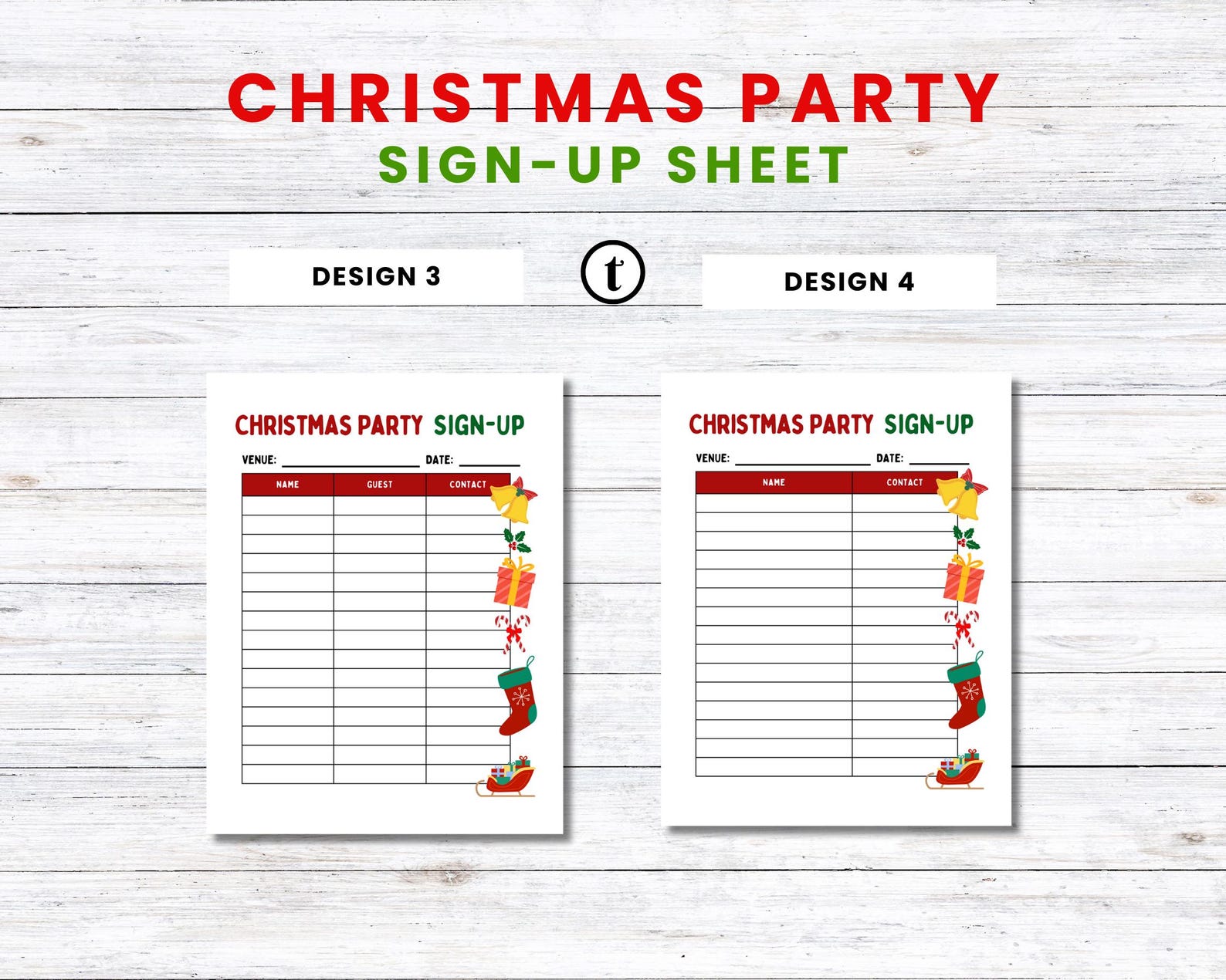 Christmas Party Sign-up Sheet Christmas Potluck, Sign up Sheet, Party ...
