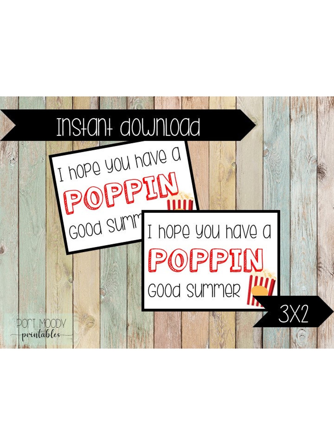 Have a Poppin Good Summer Teacher Gift Tag - Etsy