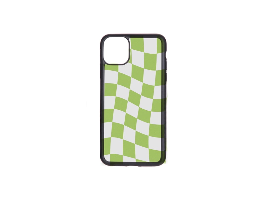 Green Trippy Checkers - Etsy