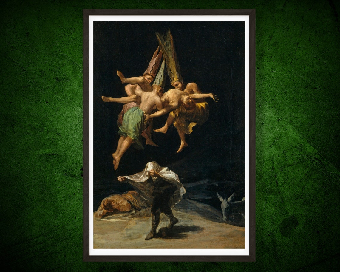 Witches Flight by Francisco Goya 1798. Vintage Home Decor | Etsy