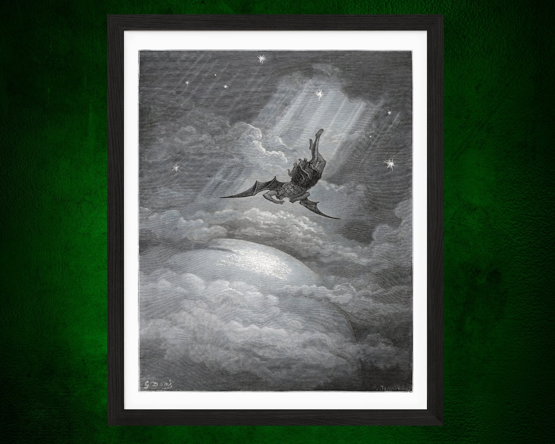 Gustave Dore, the Fall of Satan. Illustration From John Milton's ...