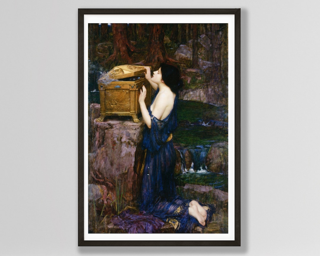 Pandora by John William Waterhouse 1896. Wall Decor Art Poster - Etsy