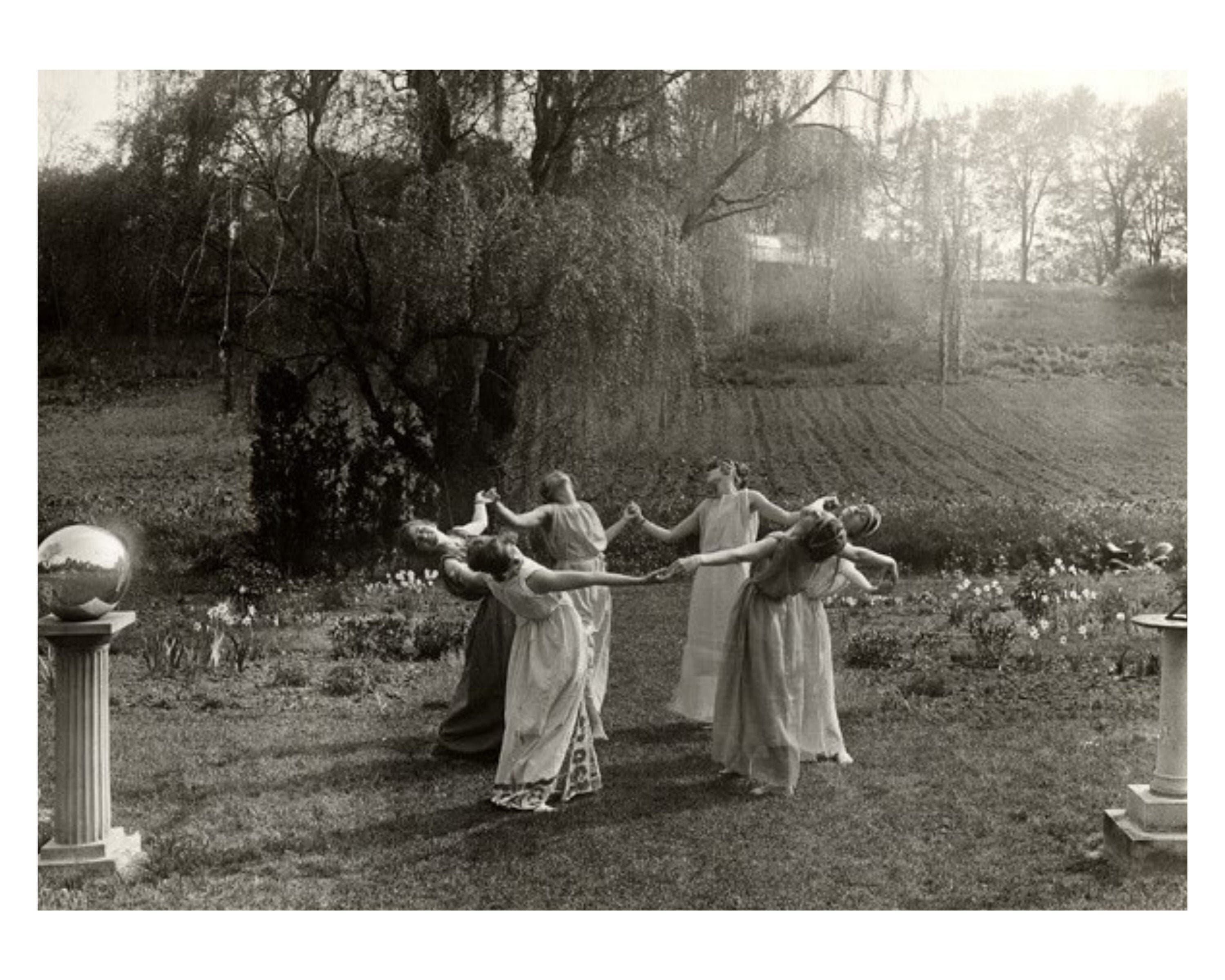 Moonlight Dance Circle of Witches Vintage Photo Home Decor | Etsy