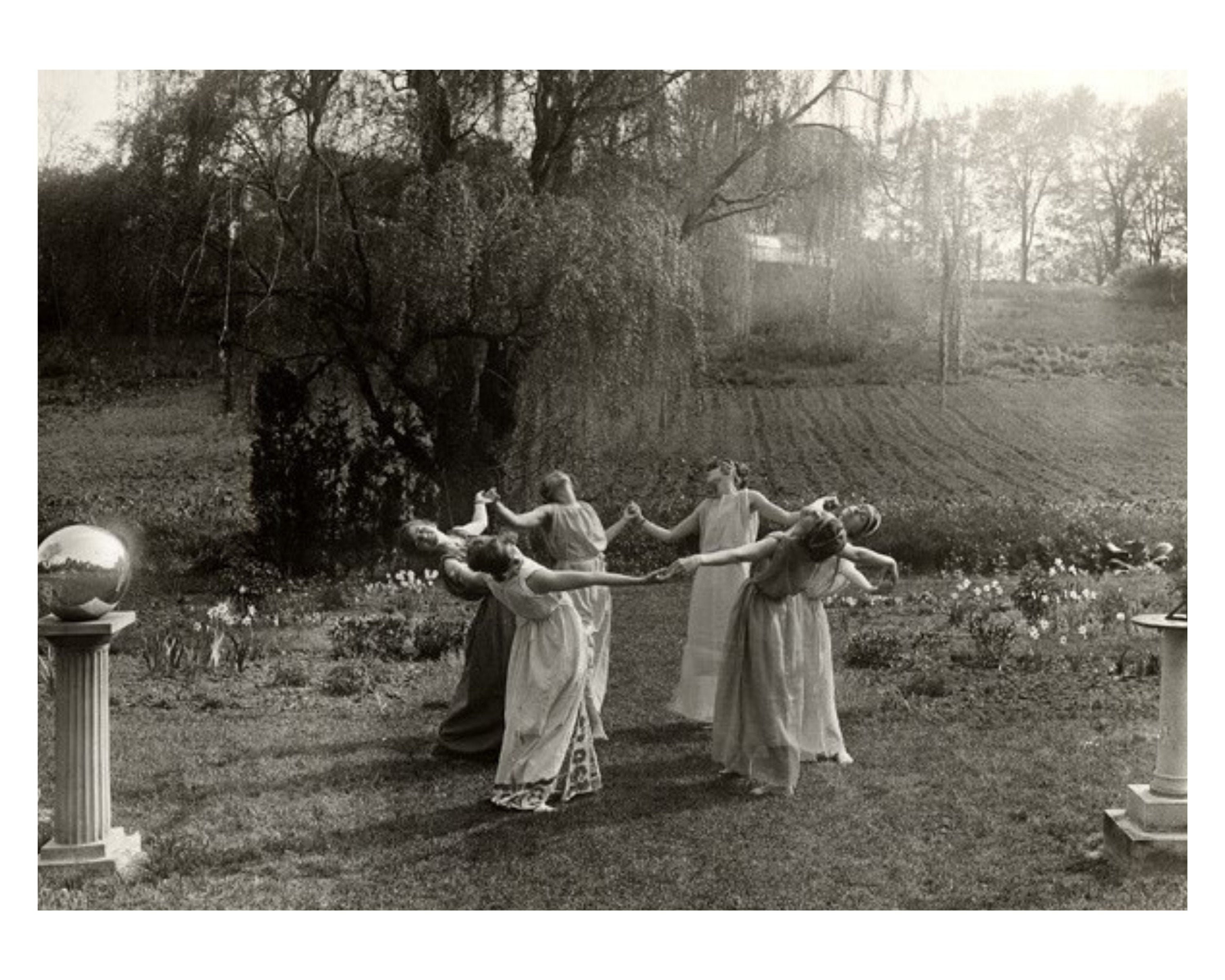 Moonlight Dance Circle of Witches Vintage Photo Home Decor | Etsy