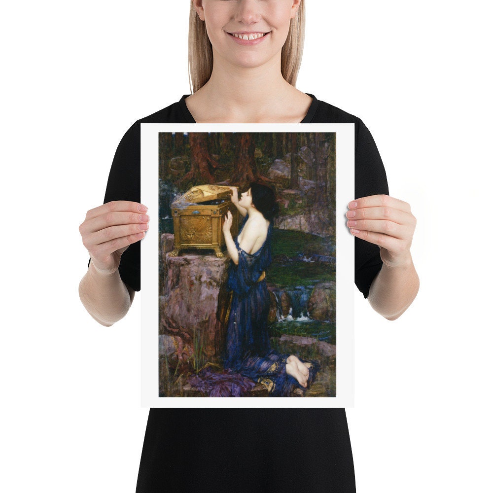 Pandora by John William Waterhouse 1896. Wall Decor Art Poster - Etsy