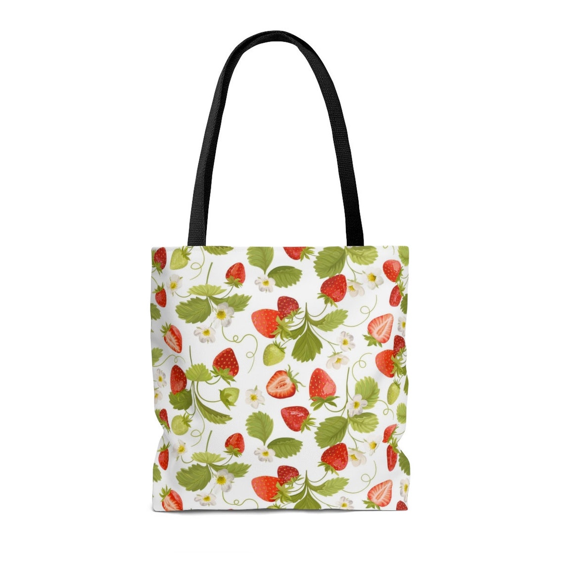 Strawberry Tote Bag That Doubles as Shopping Bag Colorful Strawberry ...