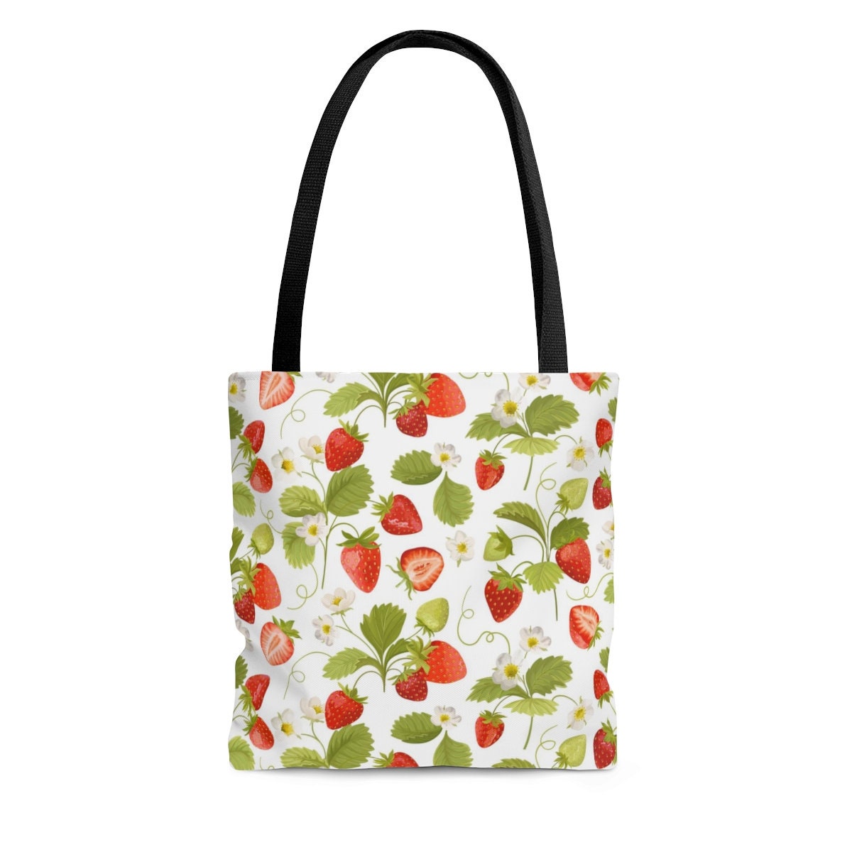 Strawberry Tote Bag That Doubles as Shopping Bag Colorful Strawberry ...