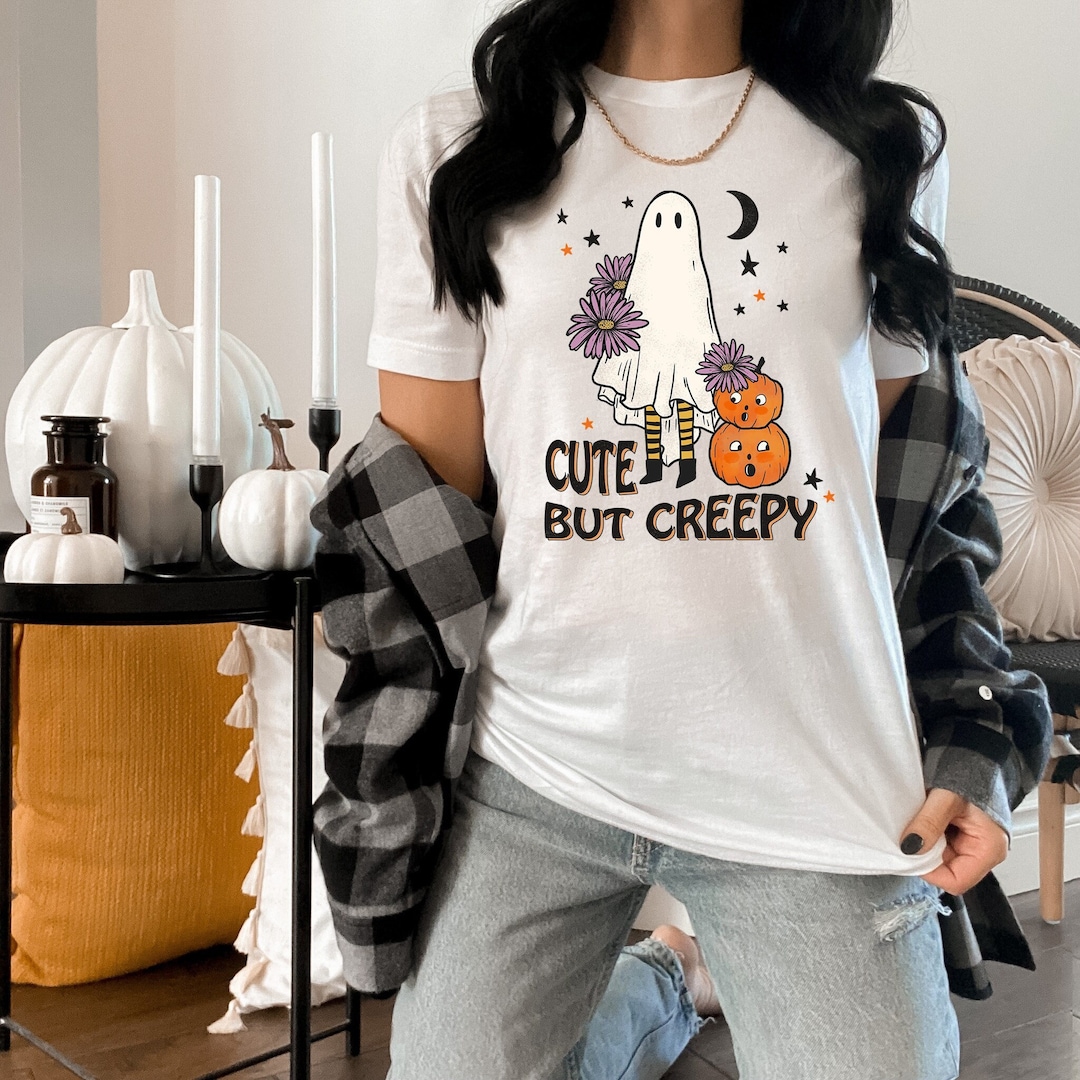Ghost Shirt Creepy Cute Halloween Shirts Halloween Tee Spooky Season ...