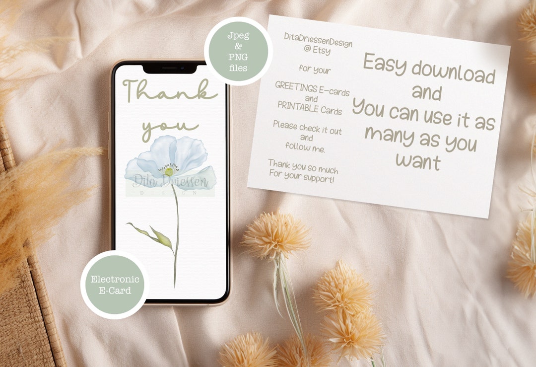 Thank You E-card - Etsy