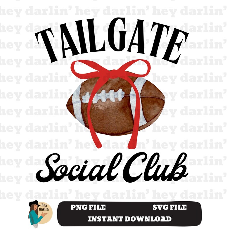 Tailgate Social Club Football PNG SVG, Gameday T-shirt Design, Digital ...
