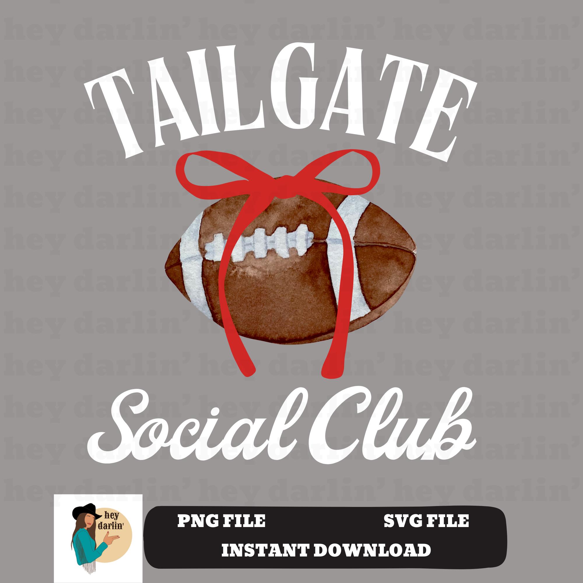 Tailgate Social Club Football PNG SVG, Gameday T-shirt Design, Digital ...