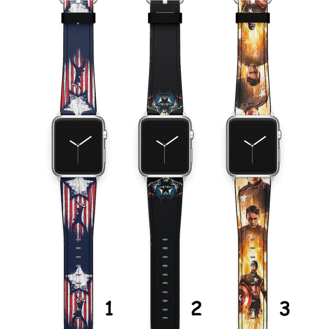 Captain America Apple Watch Band 42 Mm Series 6 Iwatch Band 38 Mm ...