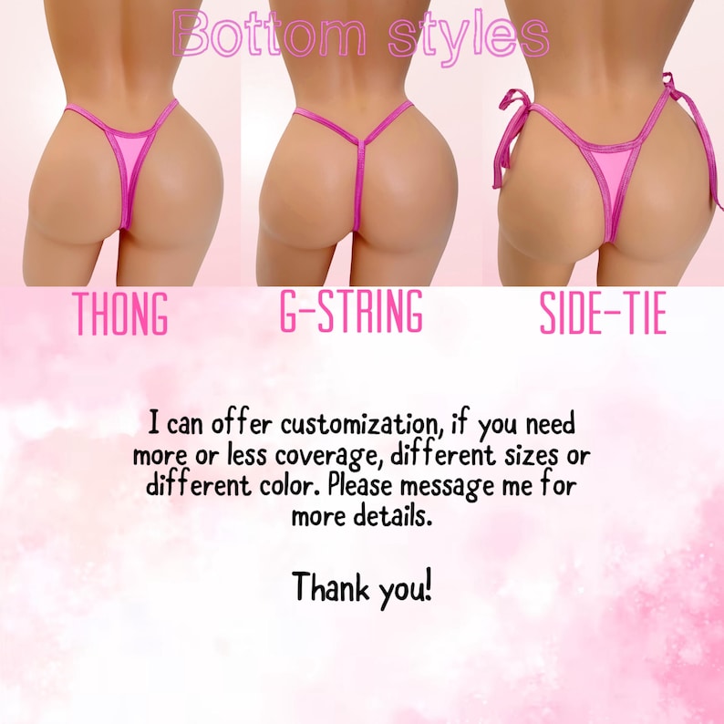 Yin Yang Cute Pink Set ,thong Microkini, Exotic Dancewear, Stripper Outfits, Rave Outfit, Micro ...