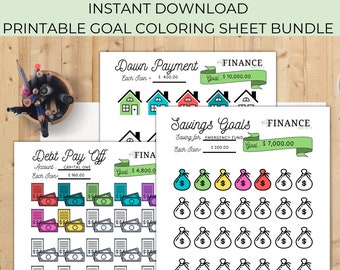 Debt Payoff Coloring Sheet Printable | Coloring Sheet | Debt Free ...