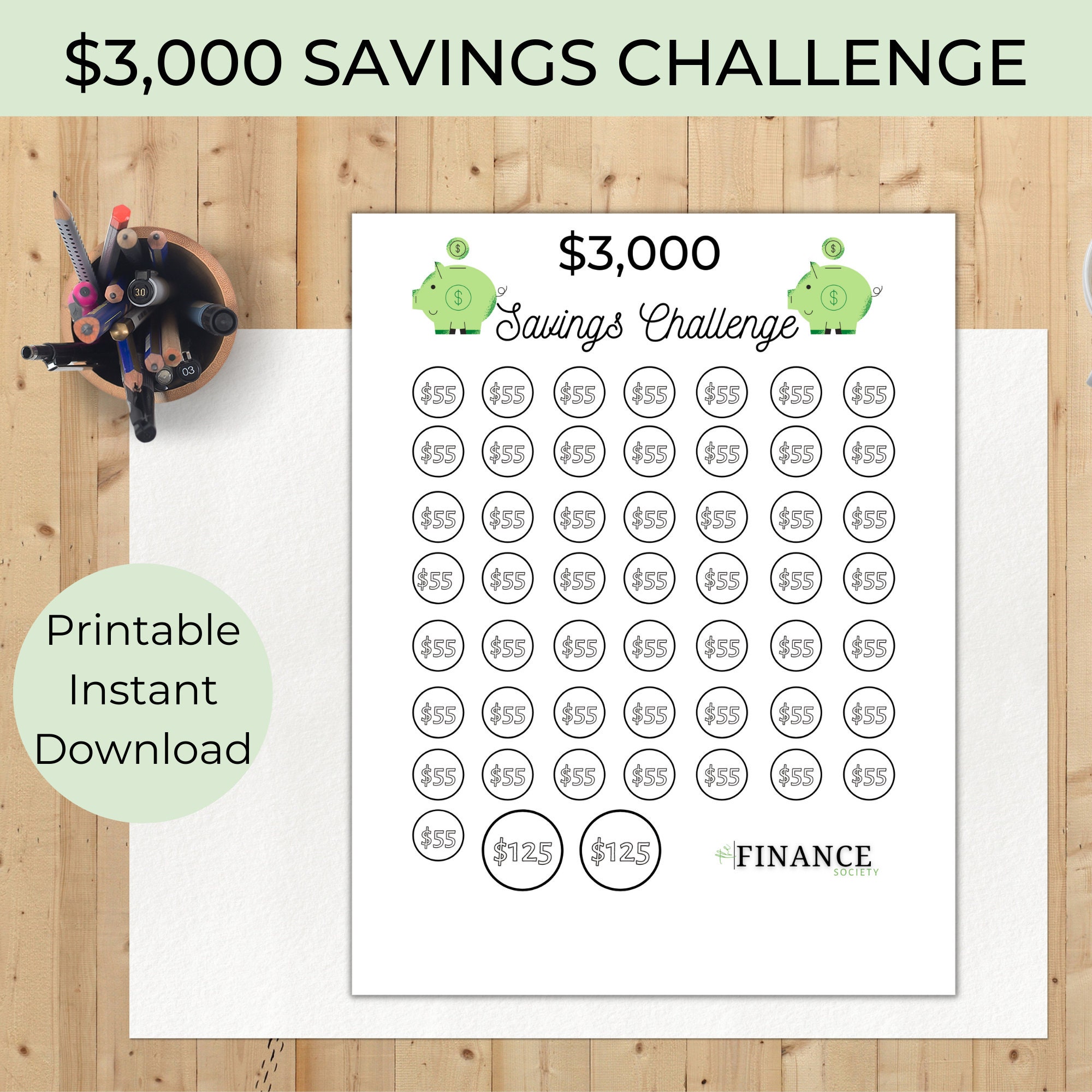 3000 Savings Challenge | Savings Challenge | Savings | Money Challenge ...
