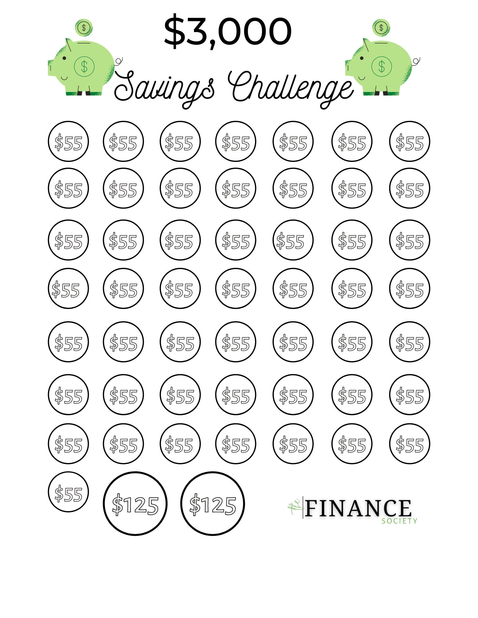 3000 Savings Challenge | Savings Challenge | Savings | Money Challenge ...