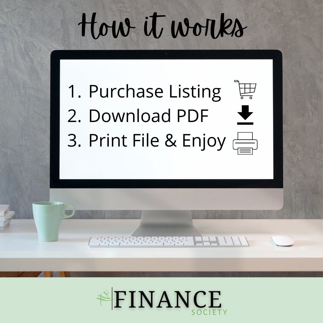Personal Finance Coloring Sheet Bundle Printable | Savings Challenge ...