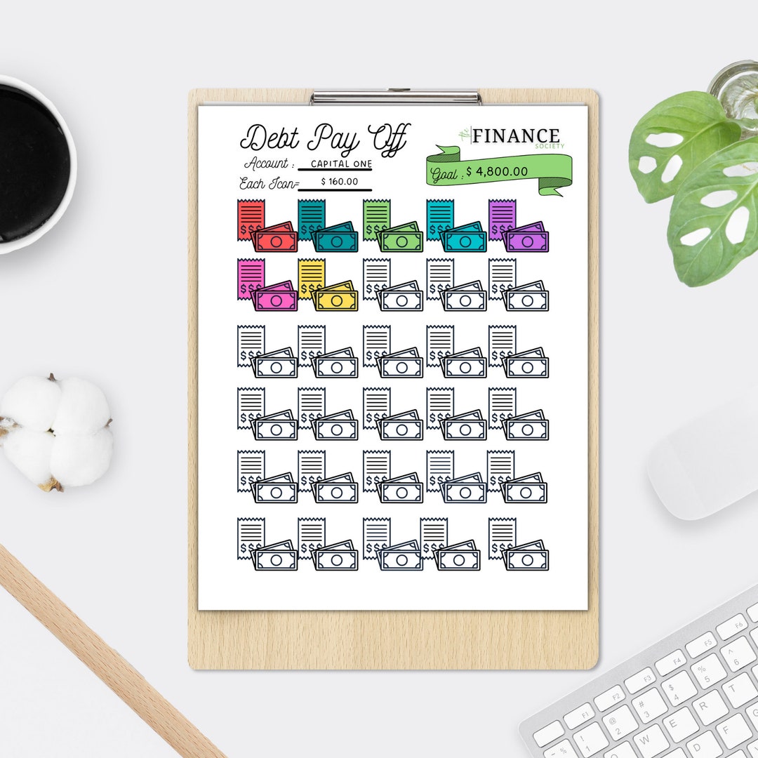 Debt Payoff Coloring Sheet Printable | Coloring Sheet | Debt Free ...