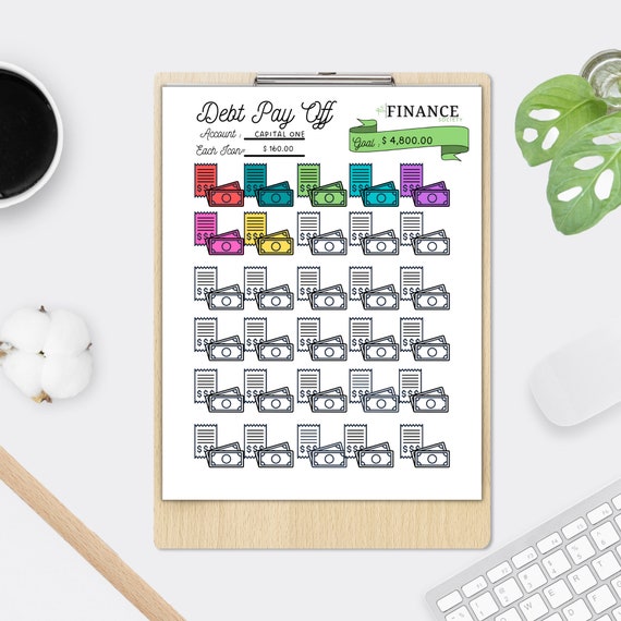 Debt Payoff Coloring Sheet Printable Coloring Sheet Debt - Etsy