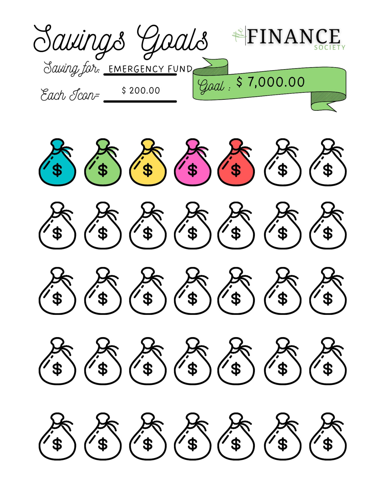 Savings Coloring Sheet Printable | Coloring Sheet | Savings Challenge ...