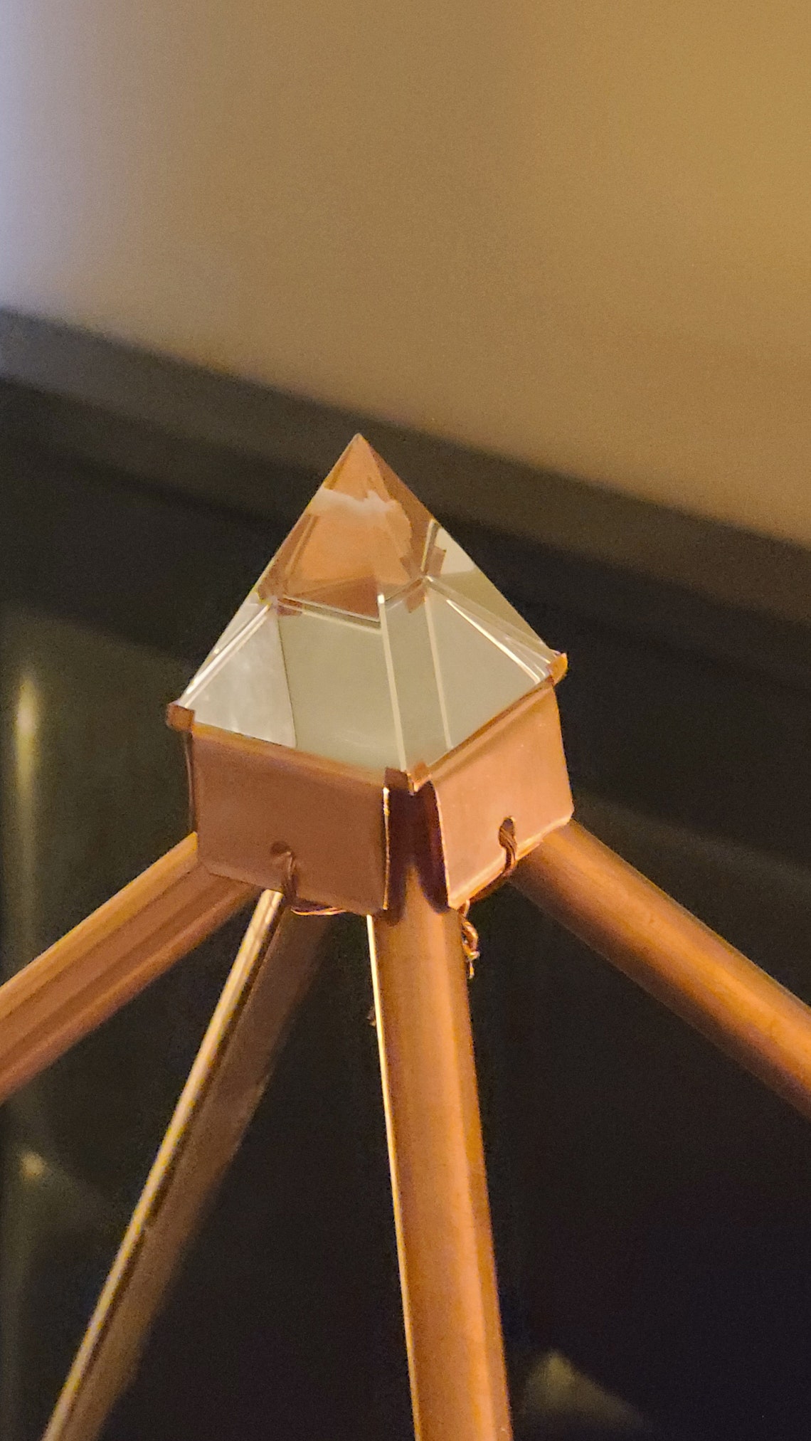 Crystal Pyramid Top for YOUR OWN GIZA Copper Meditation Pyramid 51.85 ...