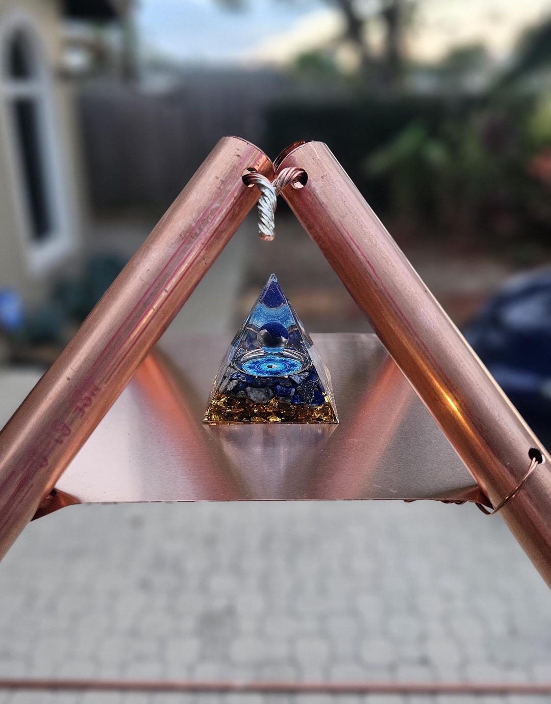 ADD ON Copper Shelf to Crystal Pyramid Top GIZA Copper Meditation ...
