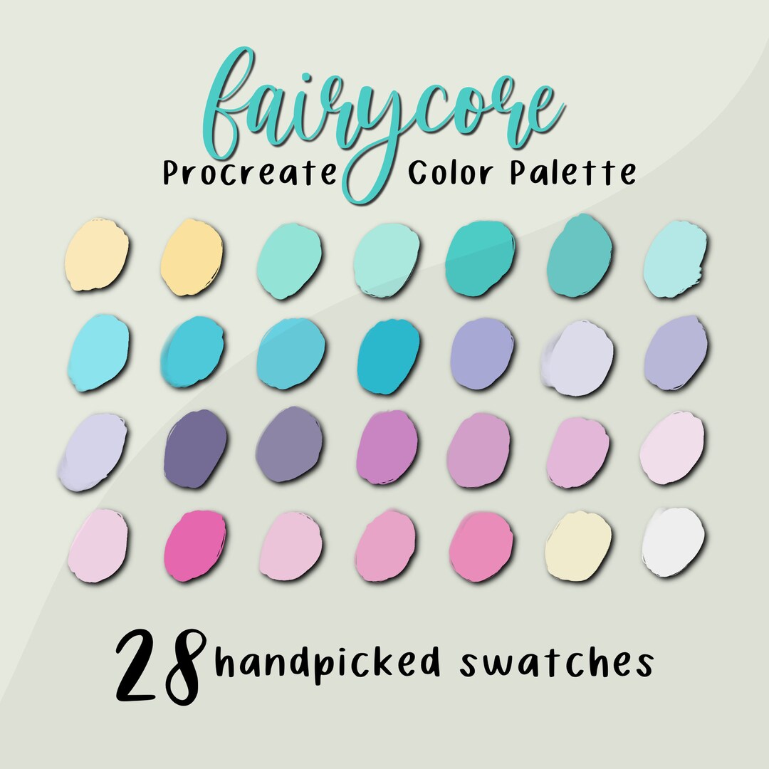 Buy Fairycore Procreate Color Palette/ Procreate Color Swatch Online in ...