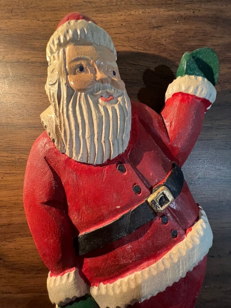 Wooden Santa Vintage Folk Art Figure Christmas Gift - Etsy
