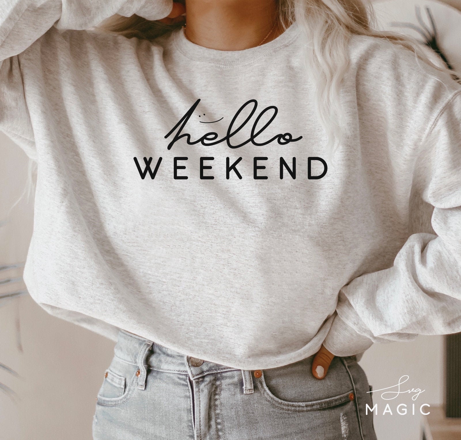 Hello Weekend SVG T Shirt Mug Svg Holiday Svg Girl Weekend | Etsy