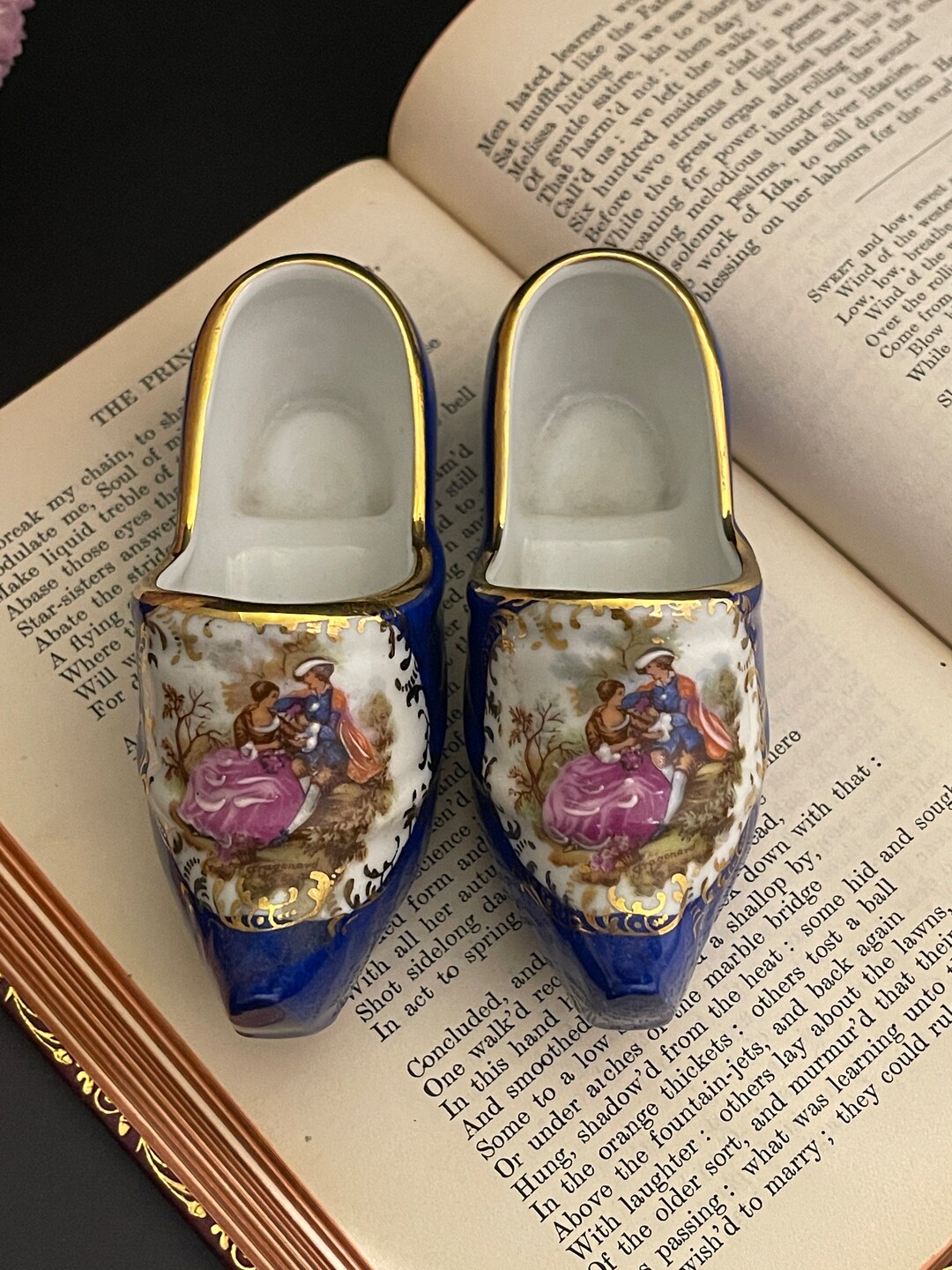 Pair of French Limoges Porcelain Shoes / Clogs - Vintage - Etsy