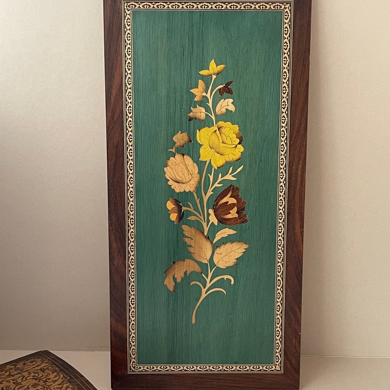 Inlaid Wood Wall Art - Etsy