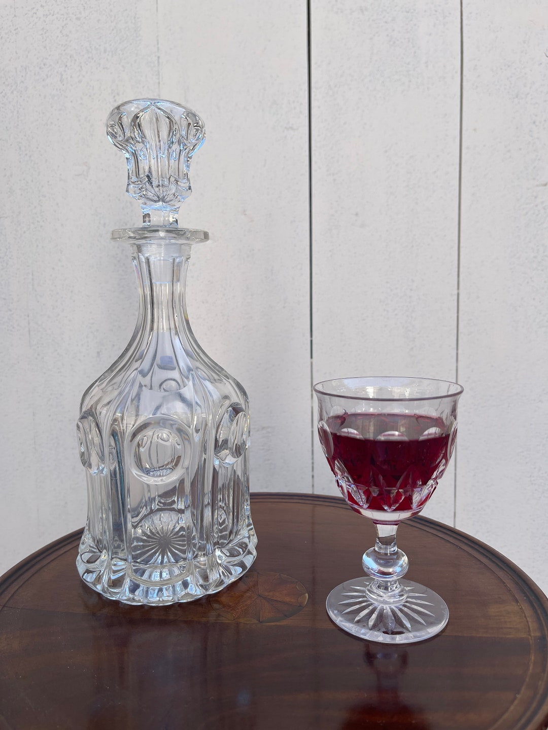 Victorian Antique 'newcastle' Bell Shape Pillar Moulded Glass Decanter ...
