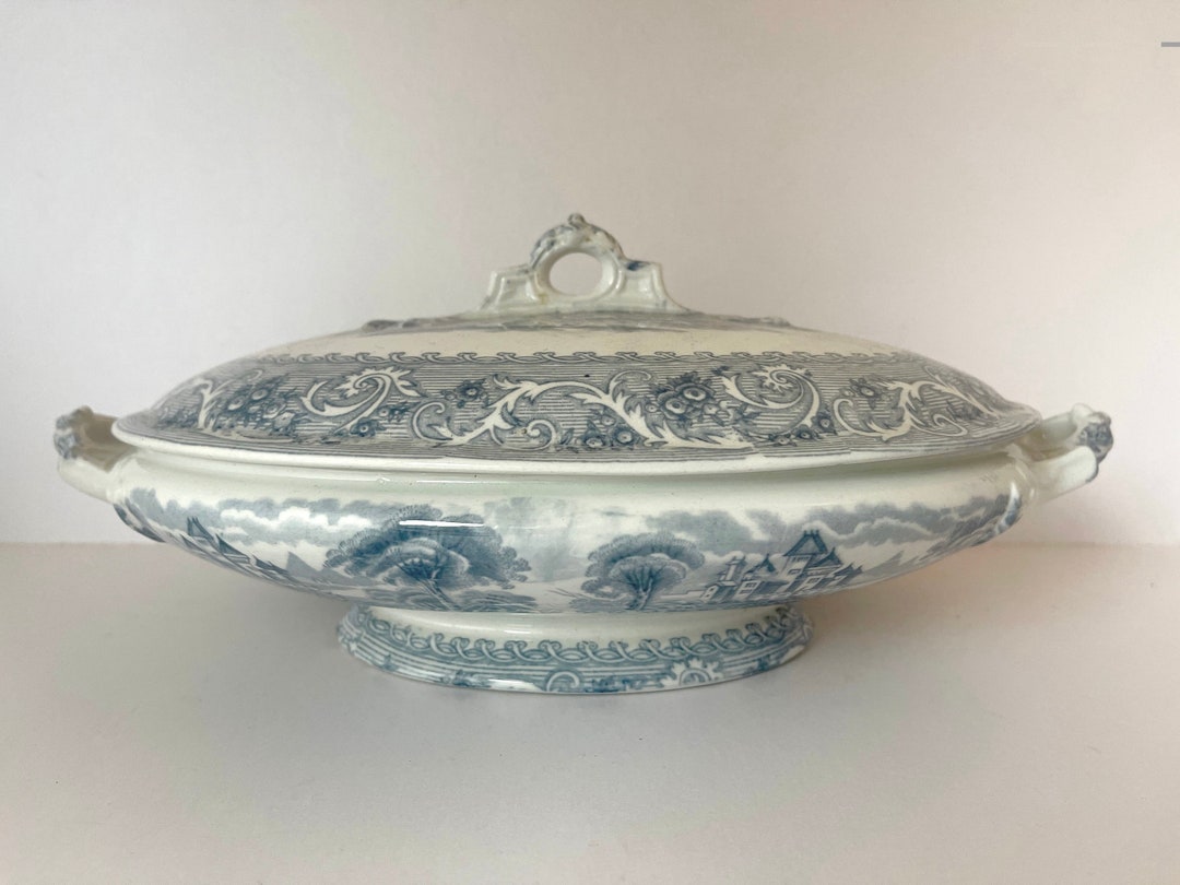 Antique Victorian Ironstone Tureen: “rhine” Pattern, John Meir & Sons ...