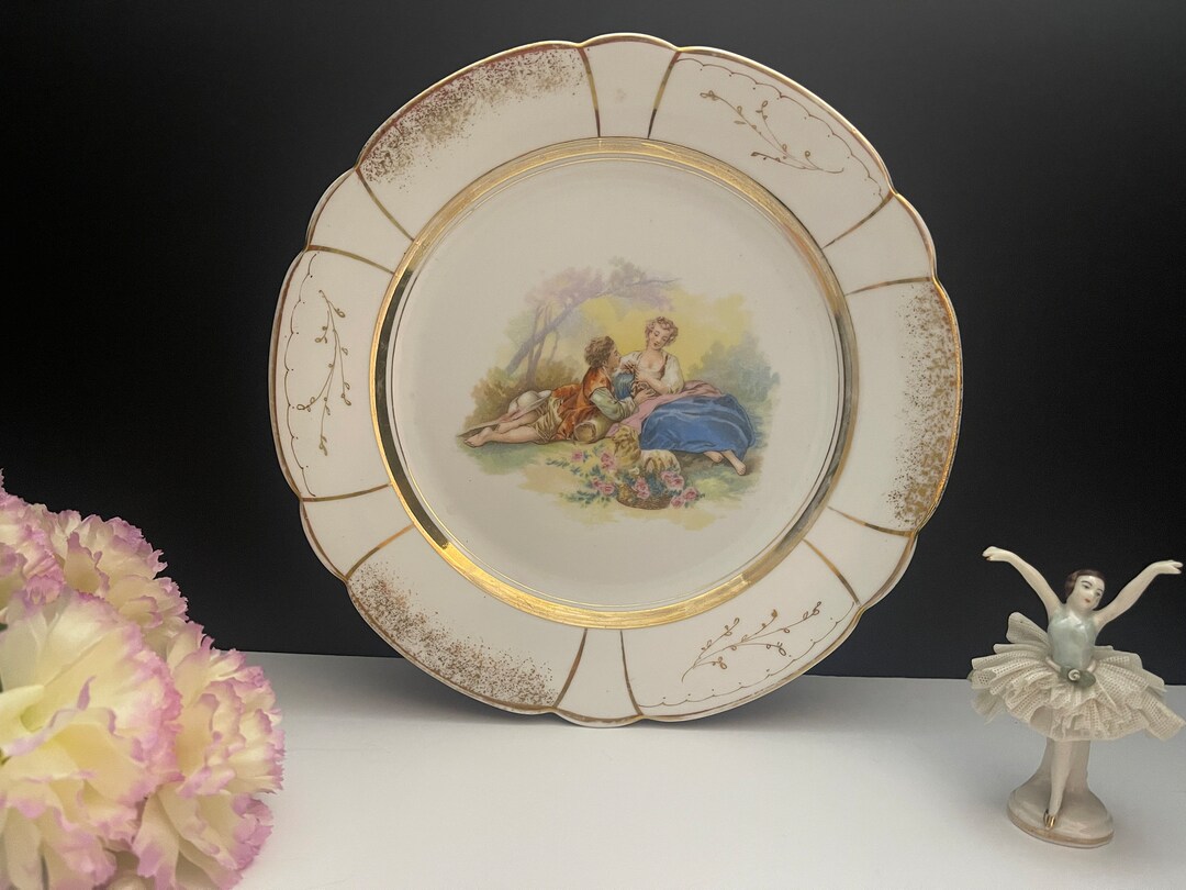 Antique French Decorative Porcelain Cabinet Plate - Etsy
