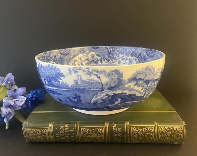Antique Copeland Spode Bowl “italian” Pattern, Blue & White - Etsy