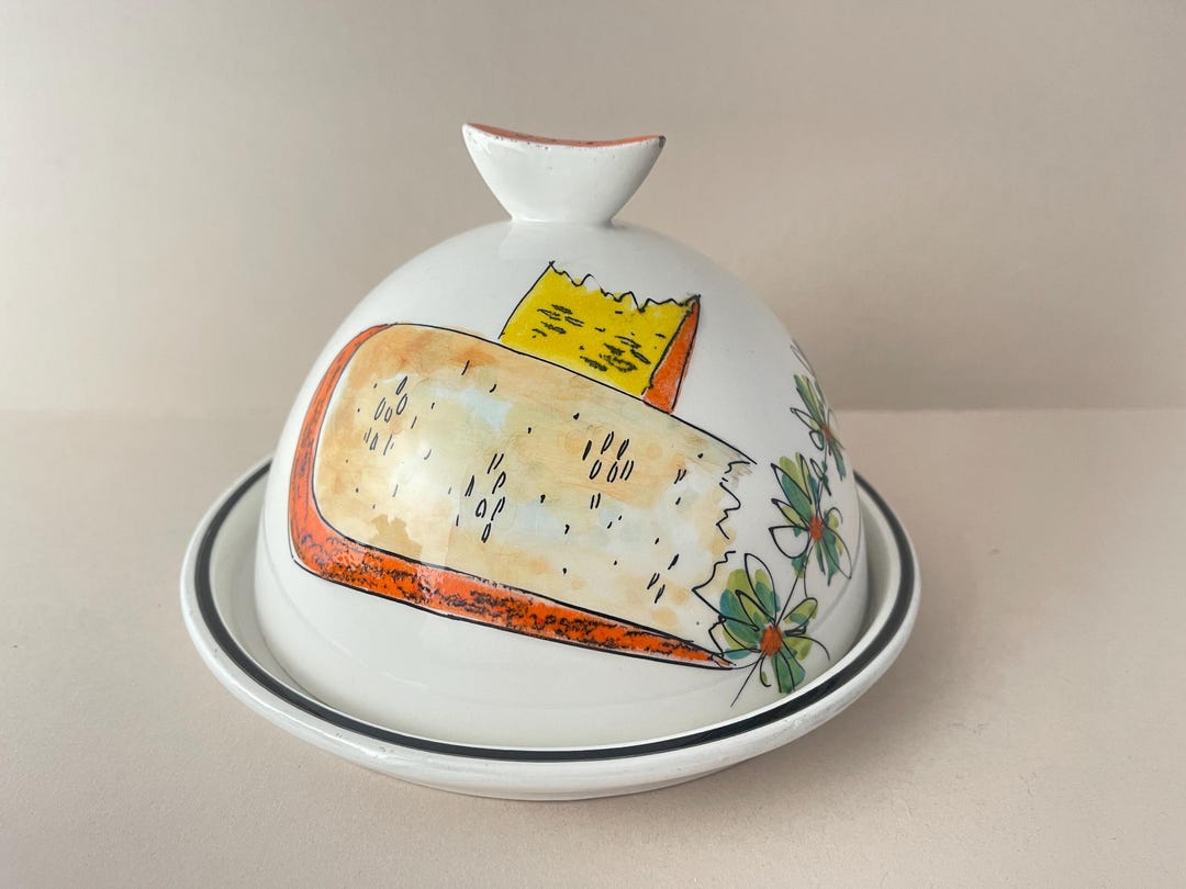 Mid-century Italian Ceramic Cheese Dish With Dome Lid - Etsy