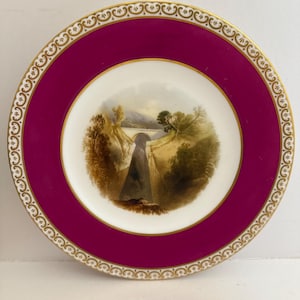 Antique Victorian Hand Painted Copeland Cabinet Plate - With Scottish ...