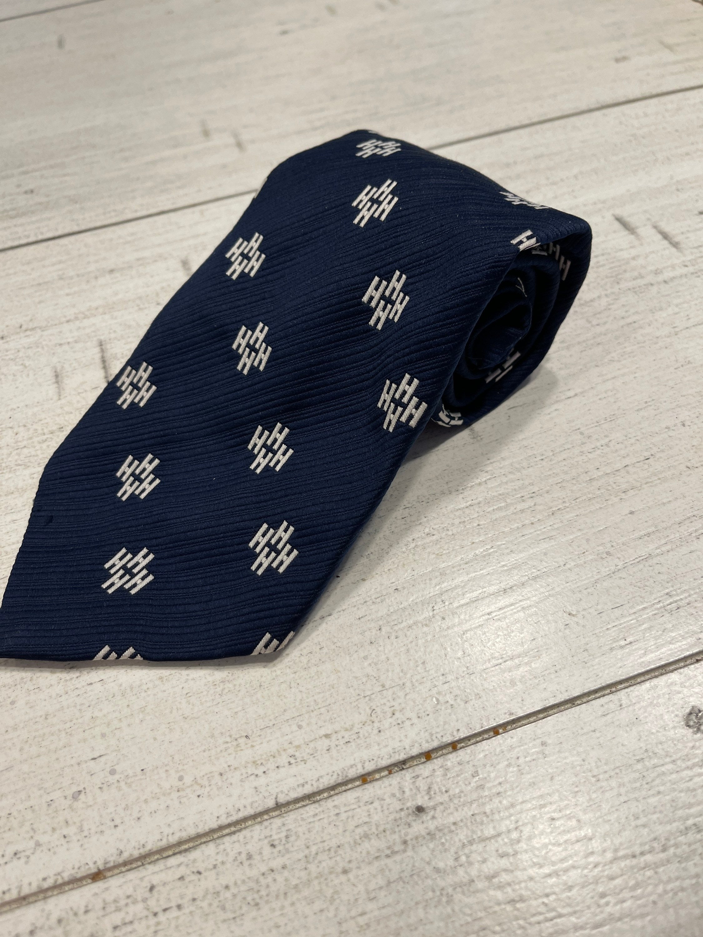 Vintage J Packard Extra Wide Tie Made in USA / Polyester Navy / MOD Mcm ...