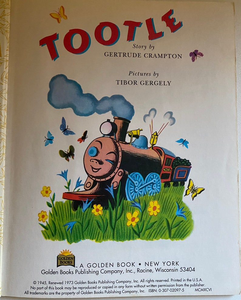 Tootle Little Golden Book Vintage Book / Children's Book / 1973 / Gold ...