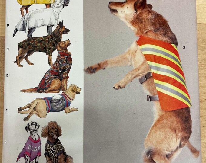 Simplicity 1578 Uncut Size OS Large Dog Coat and Hat Pattern / Longia ...