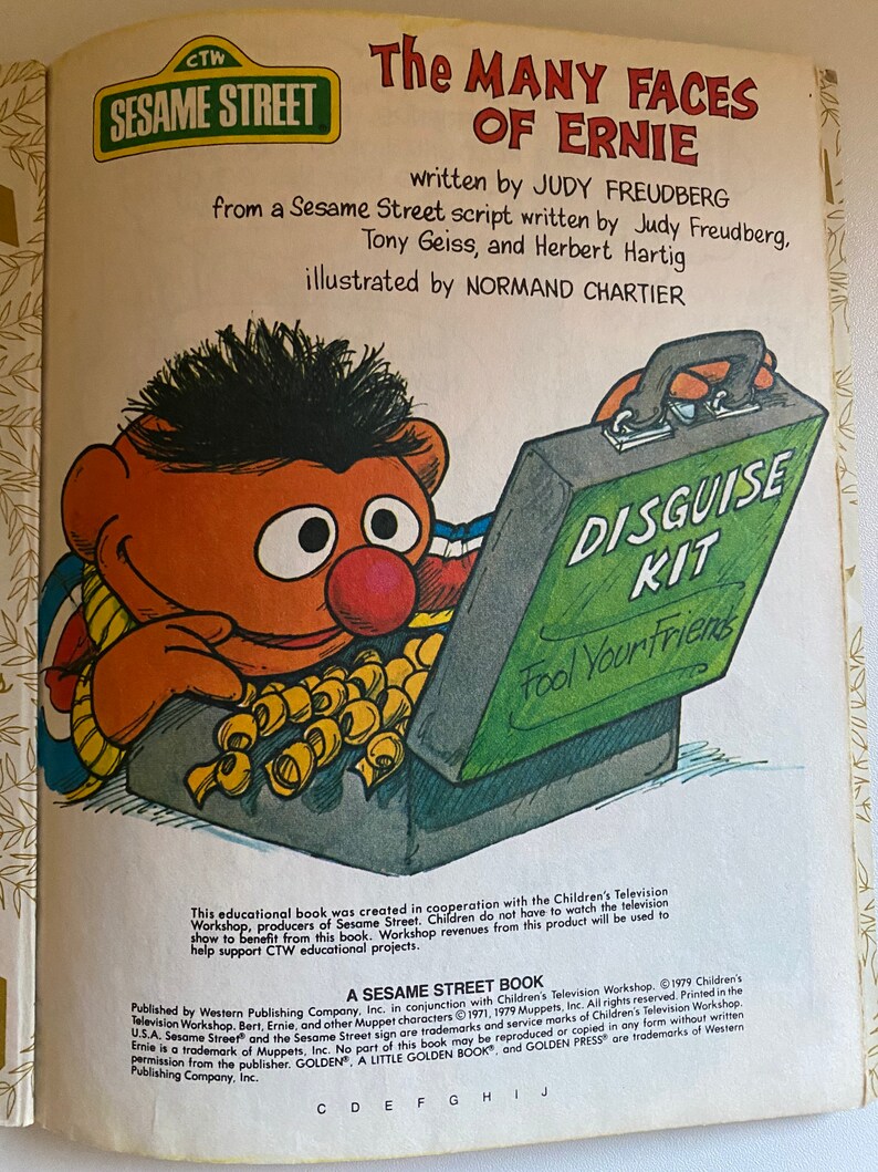 The Many Faces of Ernie Little Golden Book Vintage Book / 1979 - Etsy