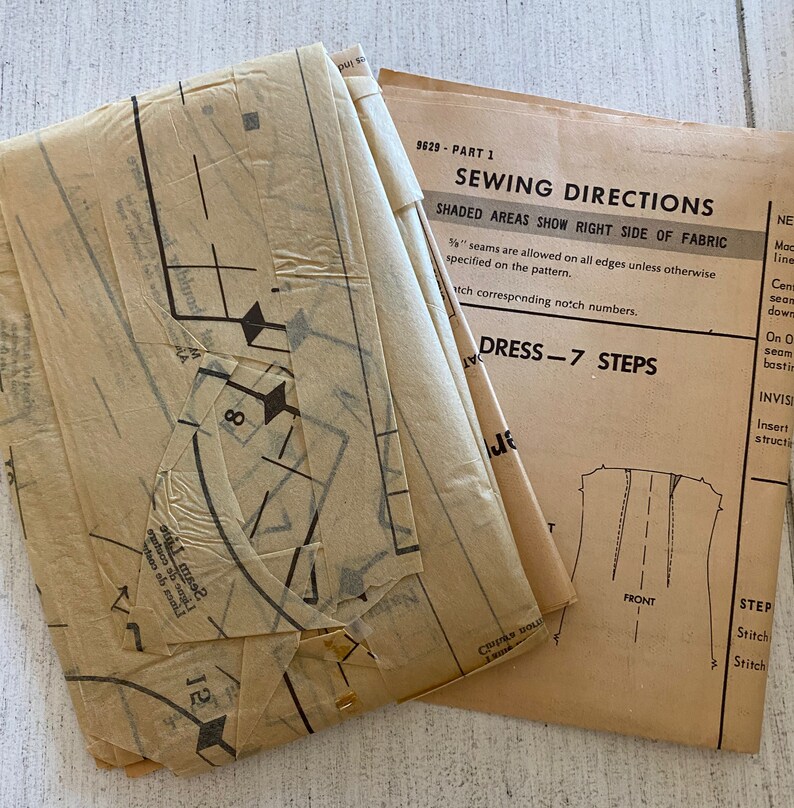 Mccalls 9629 Uncut Vintage Pattern Size 10 Bust 32 1/2 / 1968 - Etsy